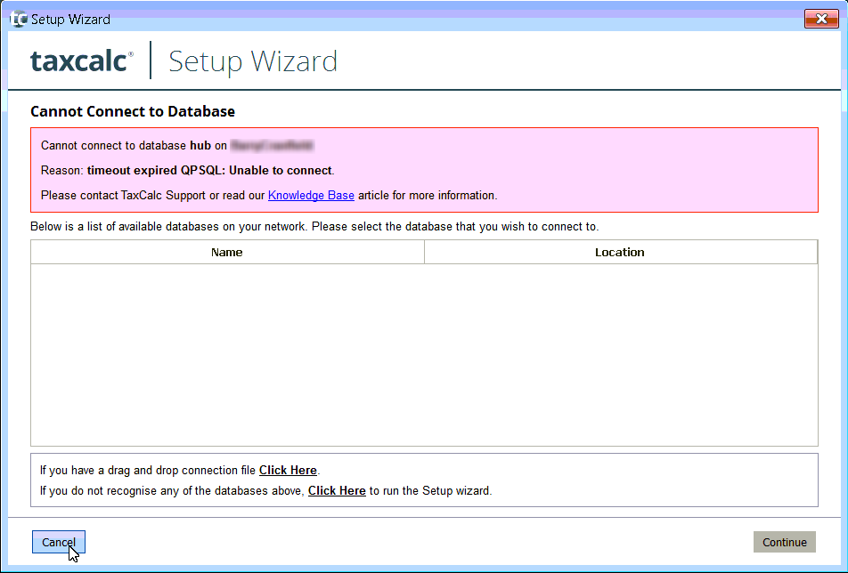 Cannot connect to Database - AVG Firewall - Knowledge Base - TaxCalc